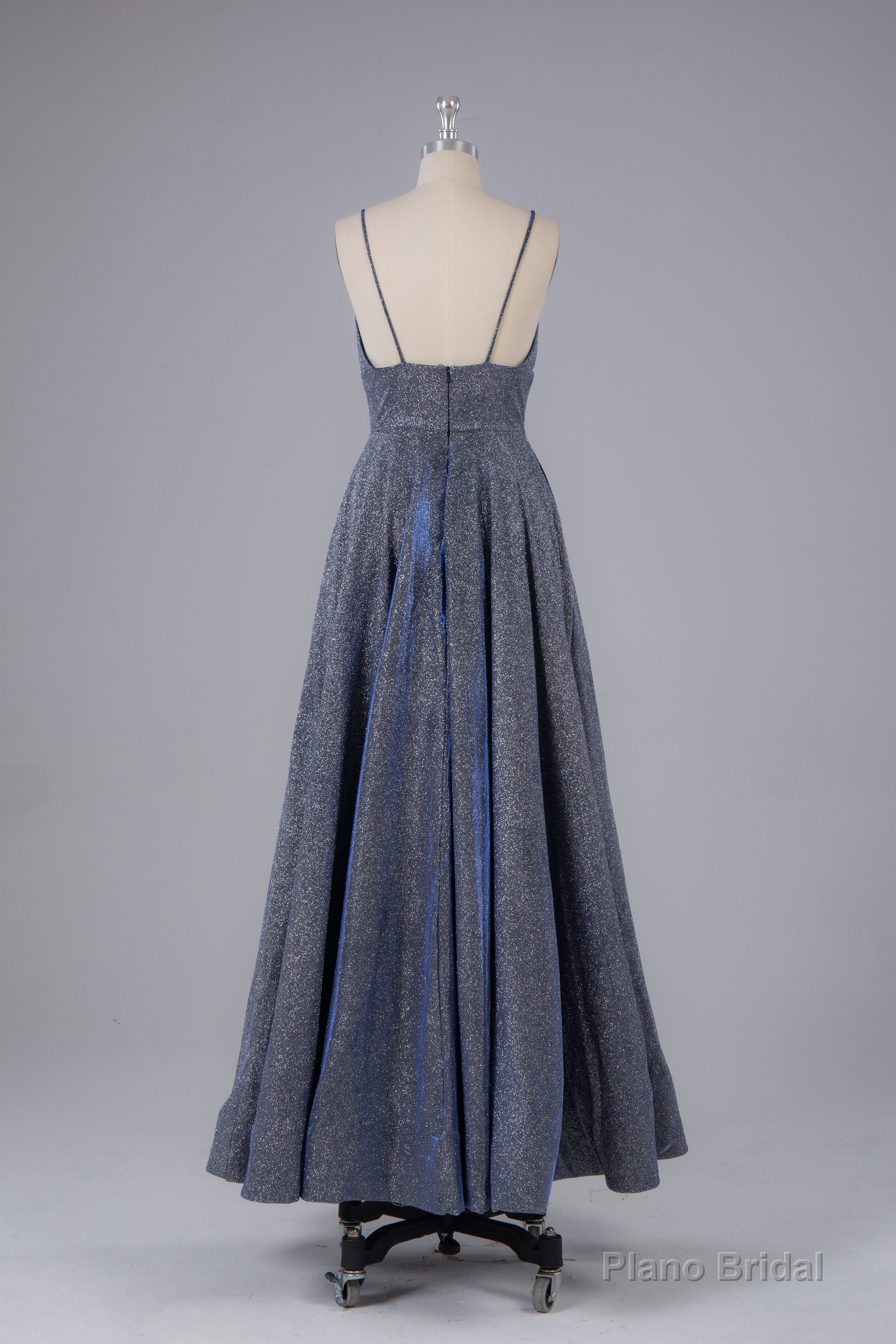 Charming A-line V Neck Backless Floor Length Prom Dress – Plano Bridal